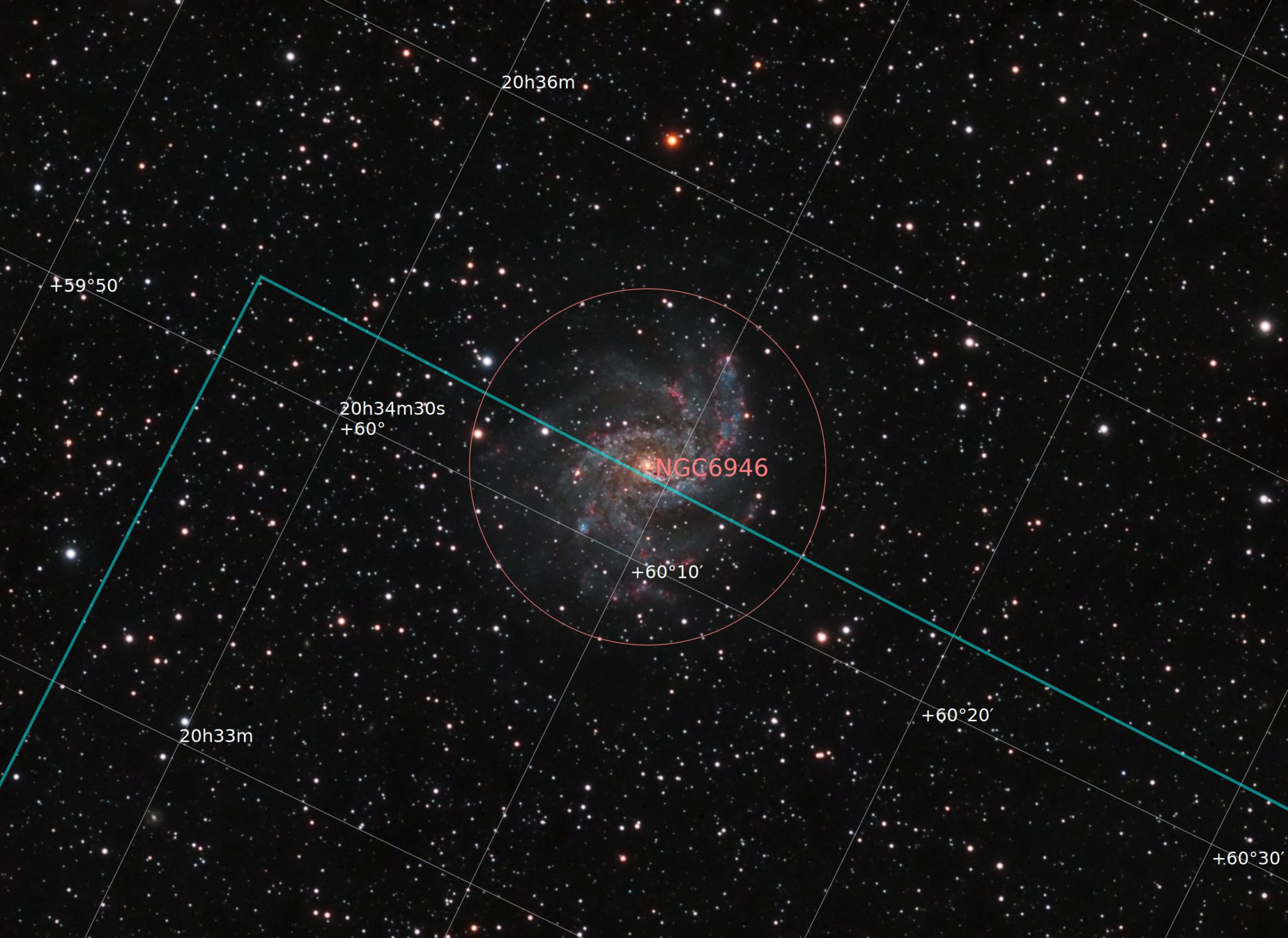 NGC 6946 - The Fireworks Galaxy - TEC 140 - SK Astro