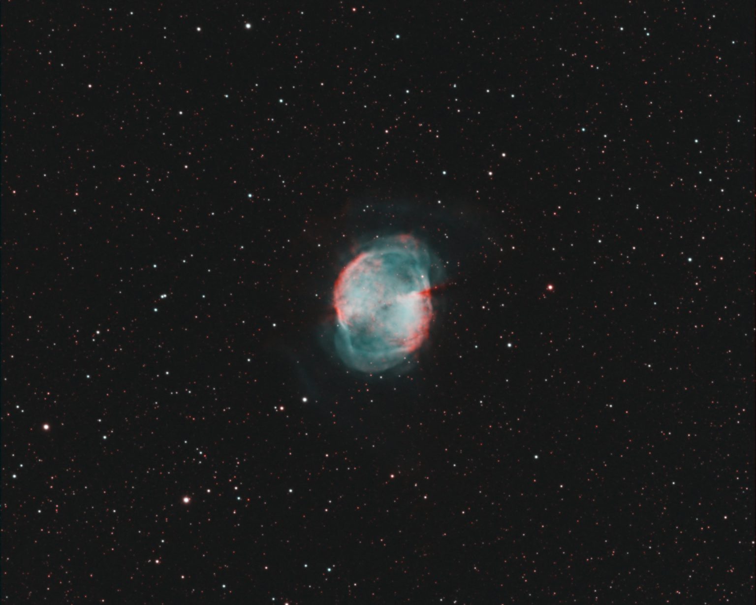 M27 in The Hubble "HOO" Palette (TEC140) - SK Astro