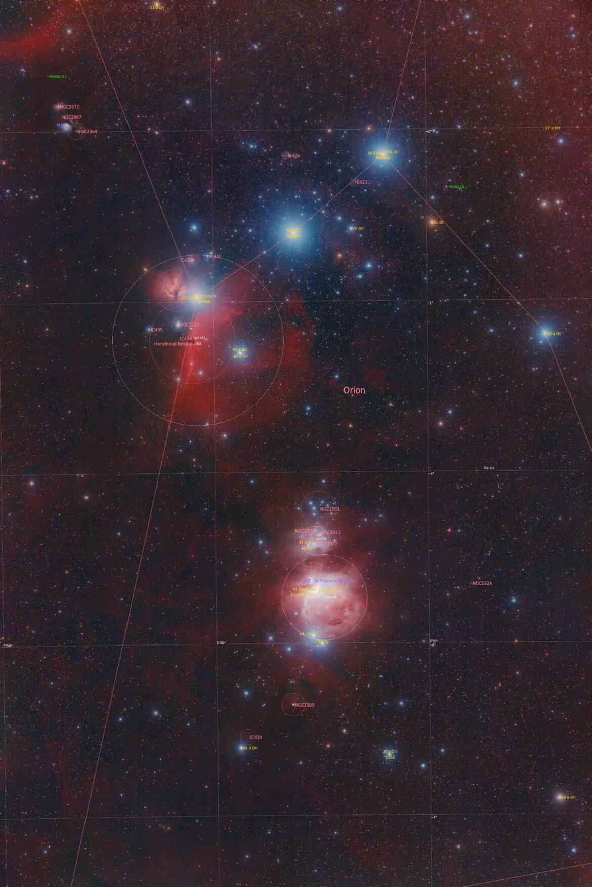 Southern Orion in a Wide Field View - SK Astro